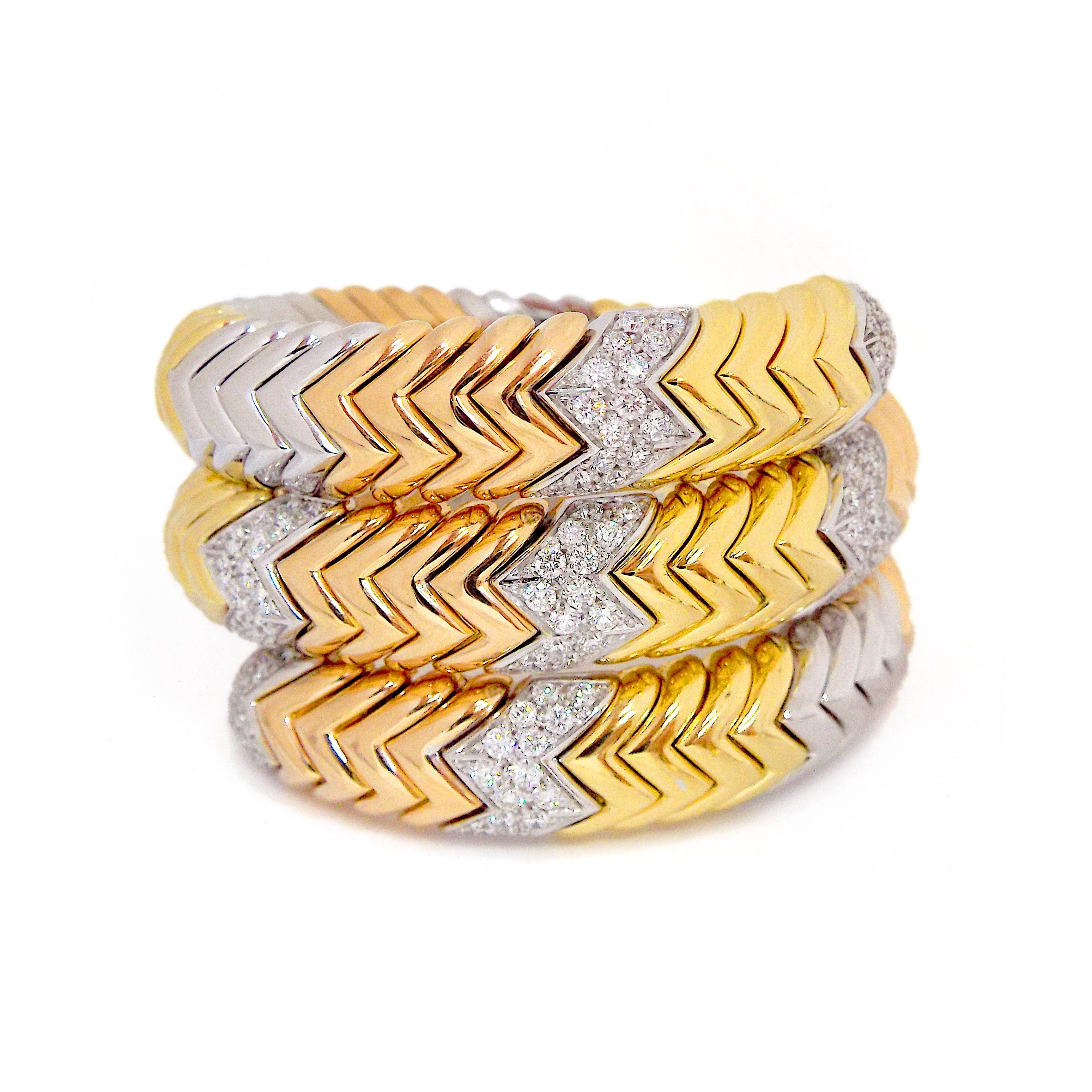 Bulgari tri color bracelet store